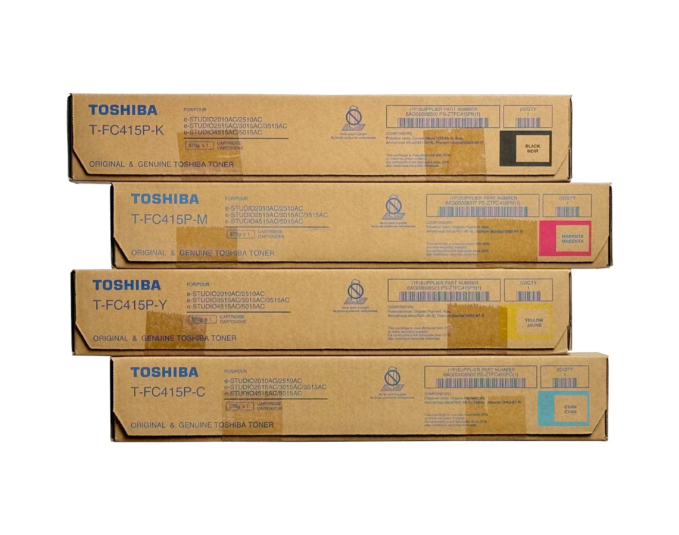 Toshiba T-FC415 CMYK Toner Cartridges Set - Copiers Hub Australia