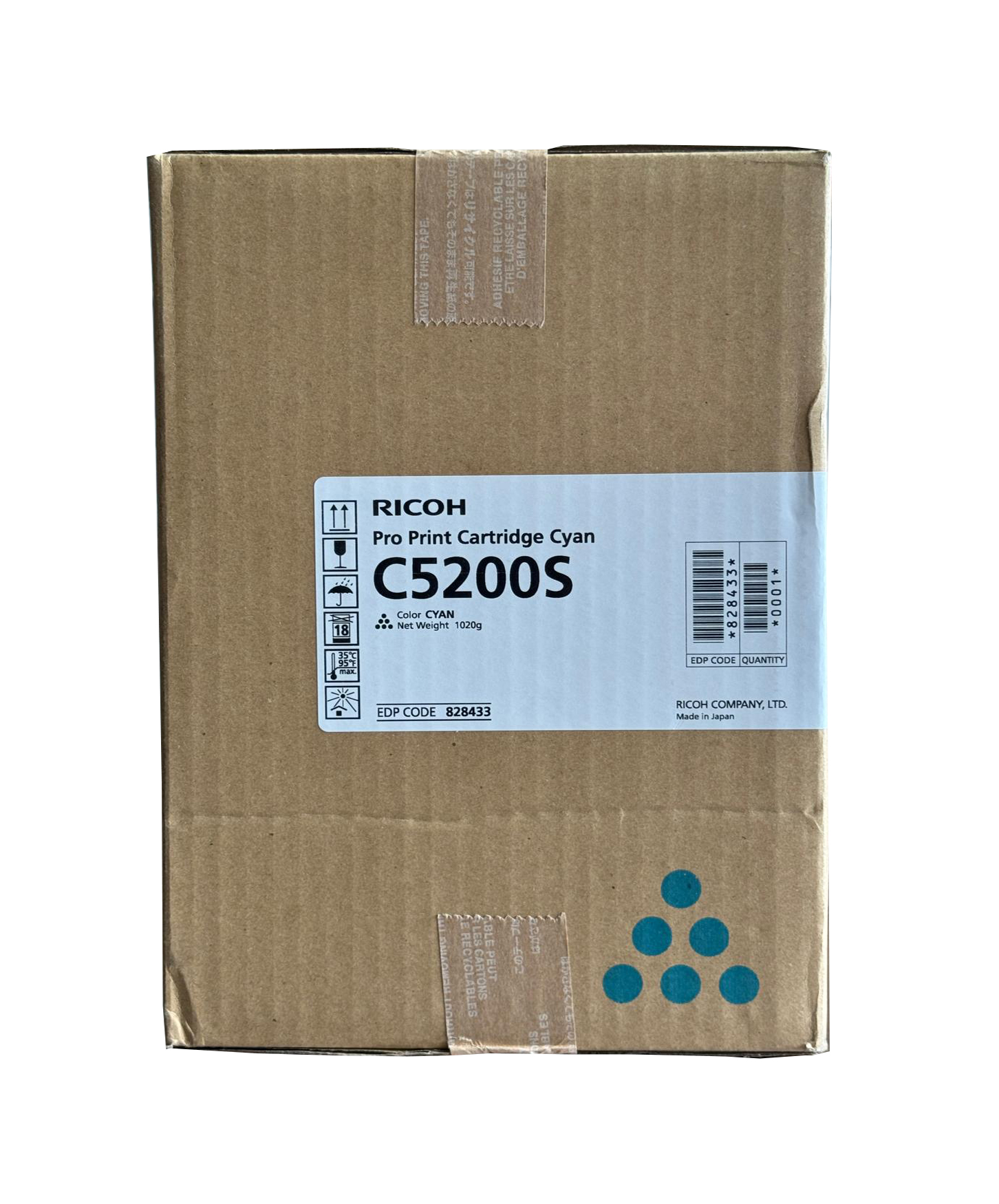 Ricoh 828433 Pro Print Cartridge Cyan - Copiers Hub Australia