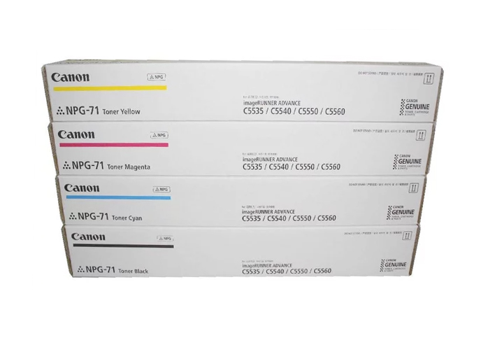 Canon NPG-71 CMYK Complete Toners Set TG-71 - Copiers Hub Australia