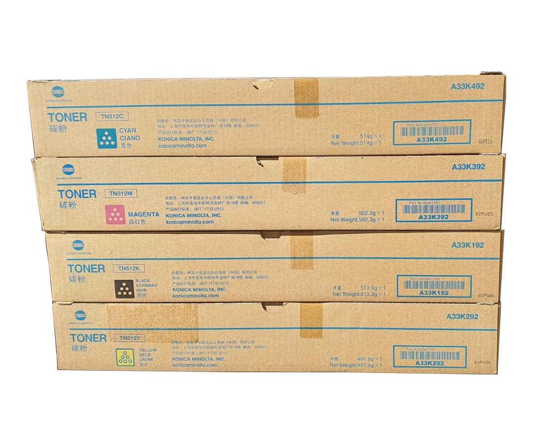 Konica Minolta TN512 Complete CMYK Toners Set - Copiers Hub Australia