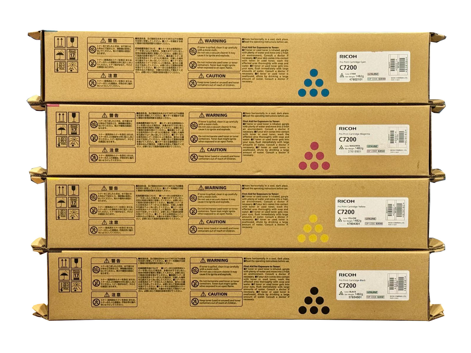 Ricoh Pro C7200 CMYK Complete Toners Set - Copiers Hub Australia