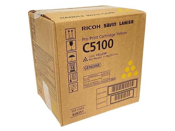Ricoh Pro C5100 Yellow Toner Cartridge 828222 - Copiers Hub Australia